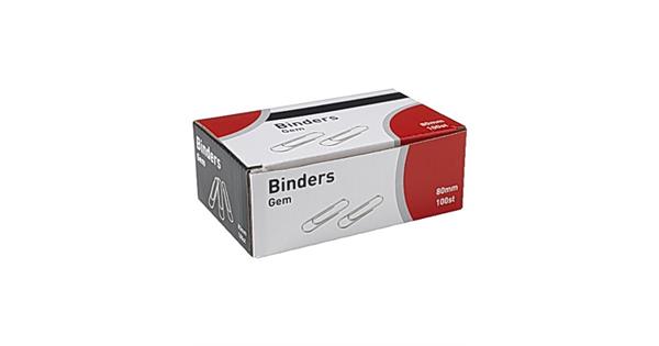 Binders GEM sølv 80 mm (100 stk) - Døvigen AS