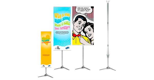 Expolinc Pole System 550 mm bredde inkludert trykt banner - Døvigen AS